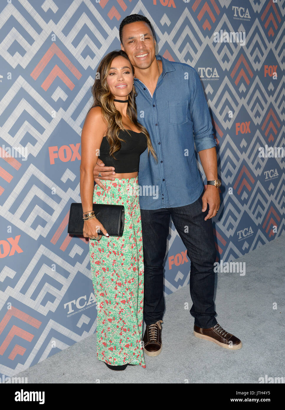 LOS ANGELES, CA. August 08, 2017: Tony Gonzalez & October Gonzalez at ...