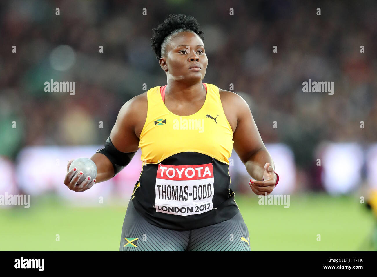 London, UK. 08-Aug-17. Danniel THOMAS-DODD representing Jamaica ...