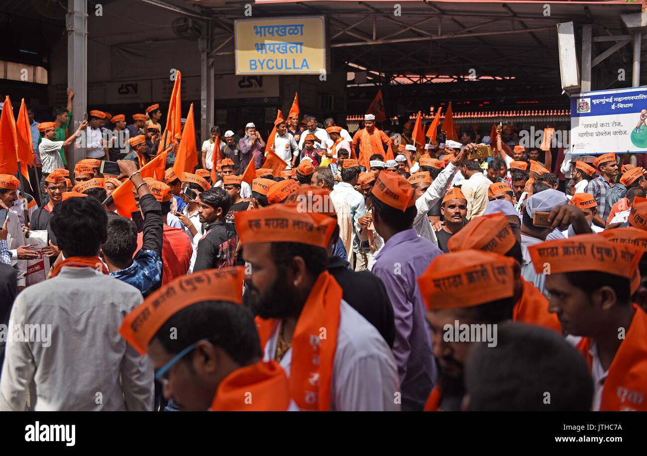 Mumbai, India. 9th August, 2017. A largest protest march by Maratha ...