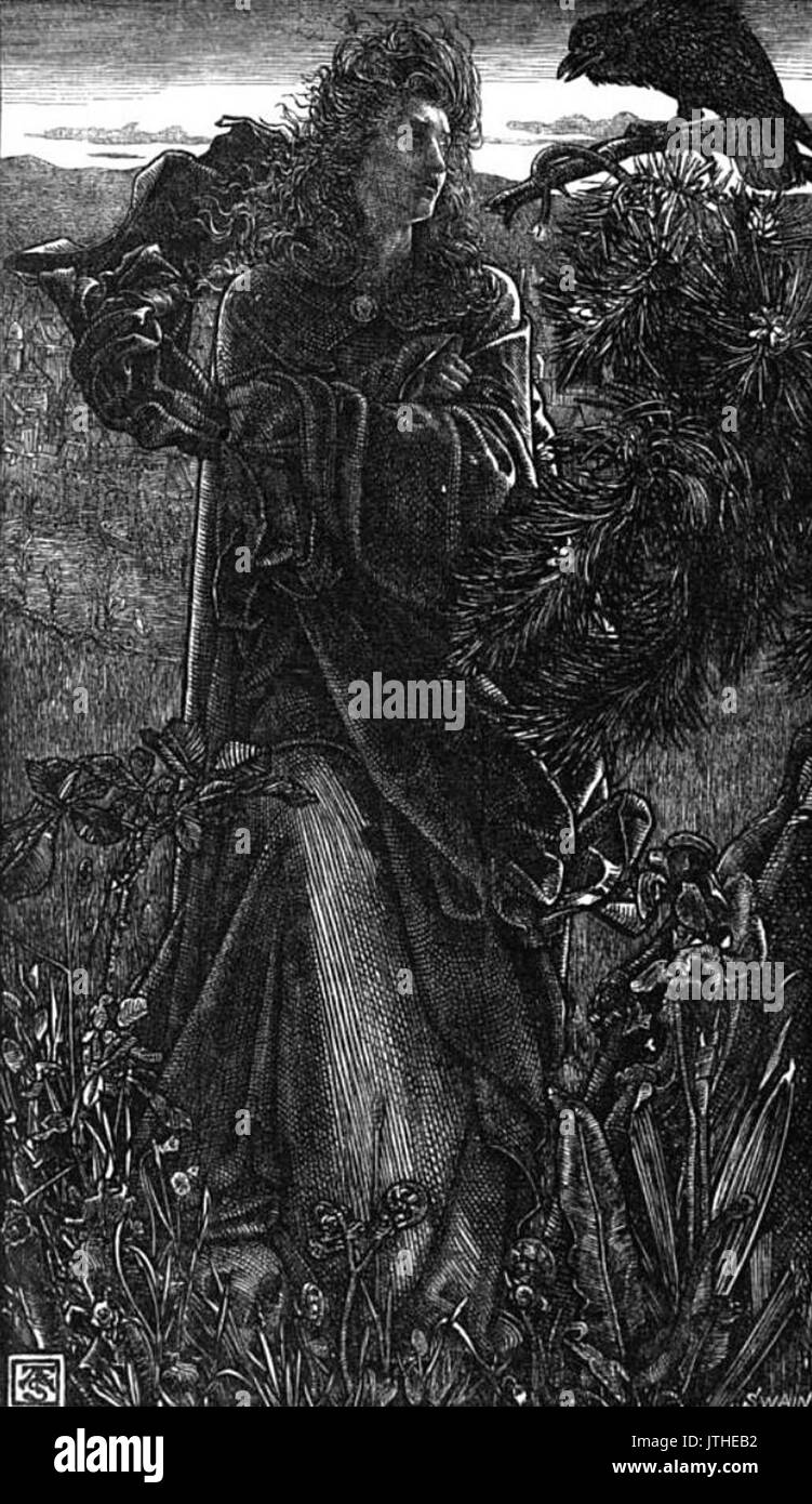 Valkyrie and raven Stock Photo - Alamy