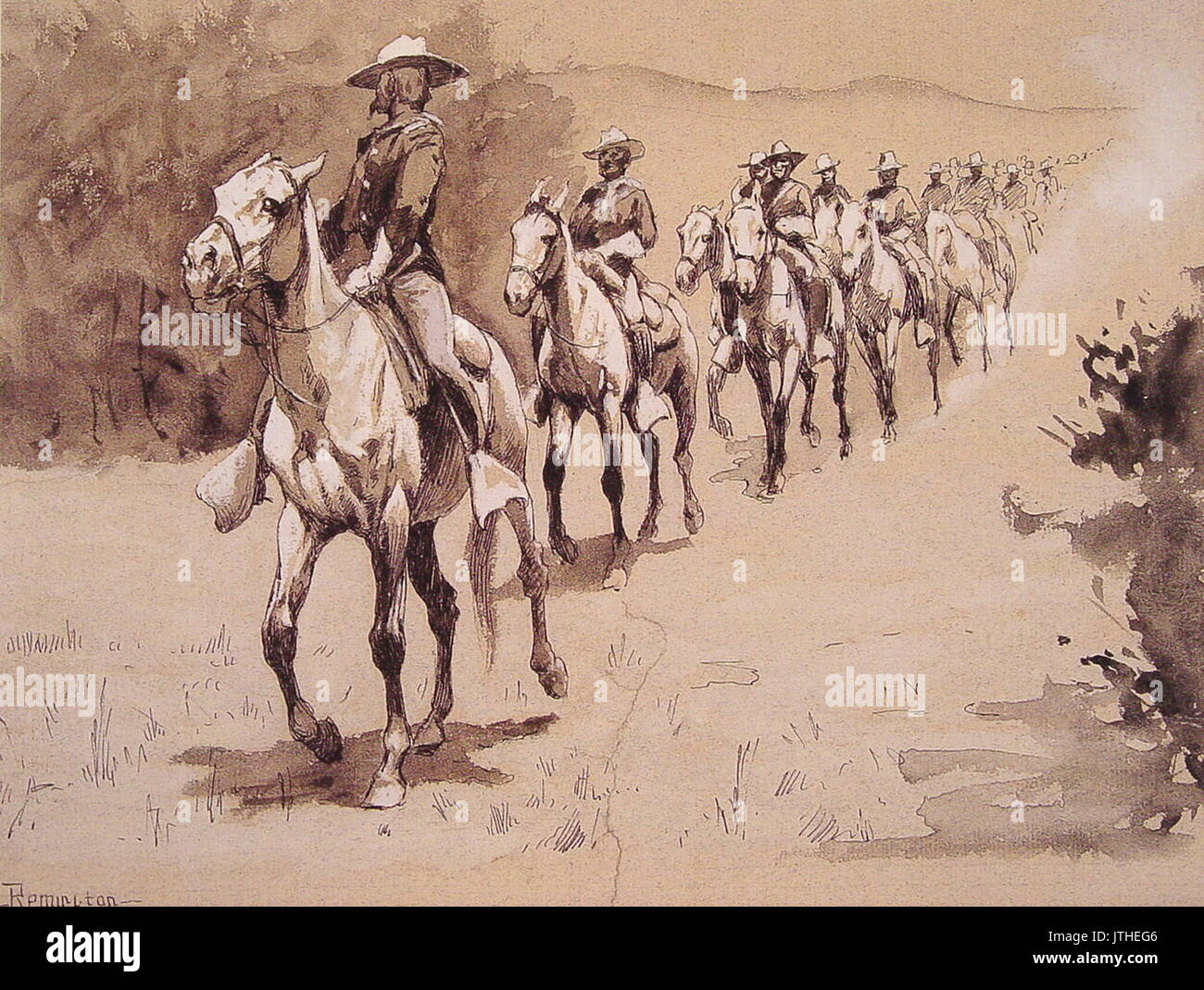 Remington In the Desert Stock Photo - Alamy