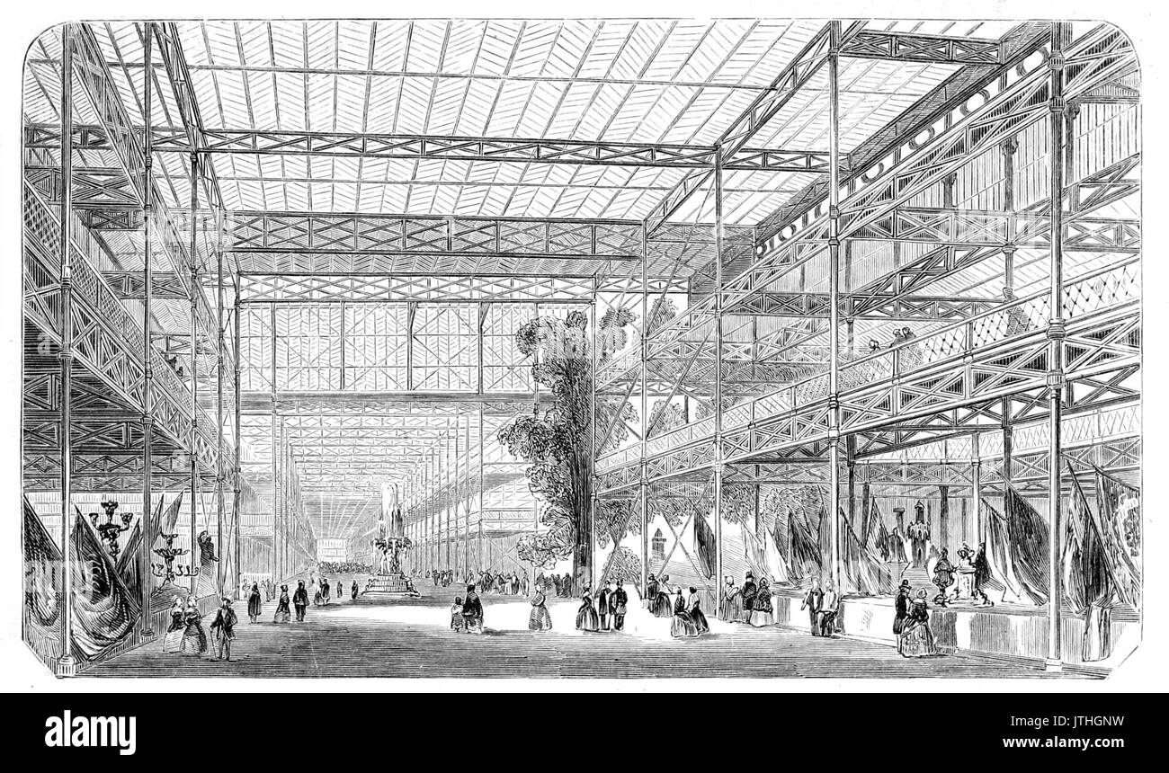 Crystal palace 1851 drawing hi-res stock photography and images - Alamy