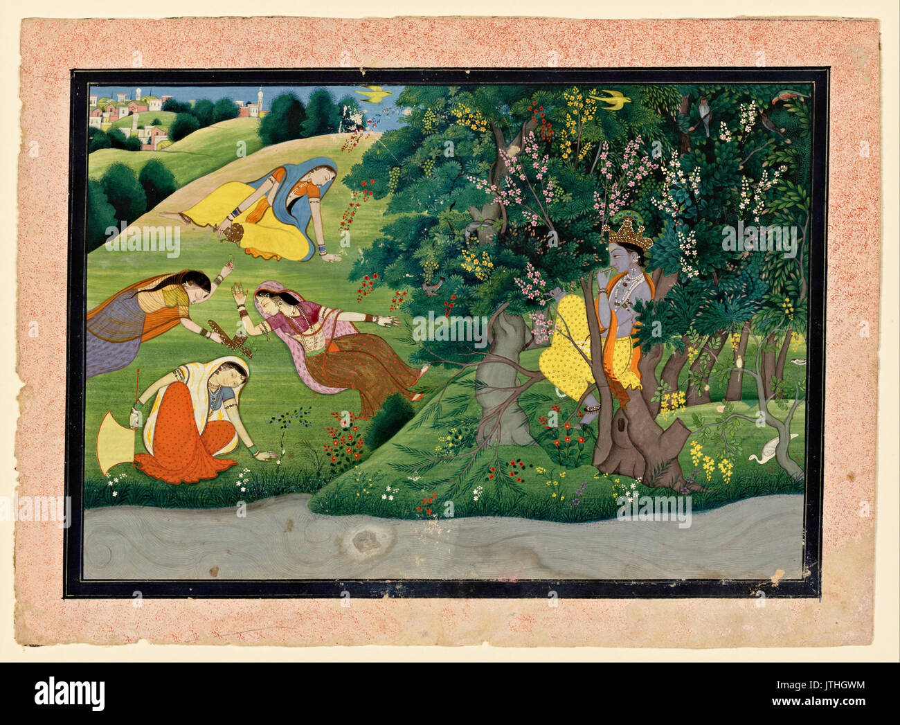 Krishna god painting hi-res stock photography and images - Alamy