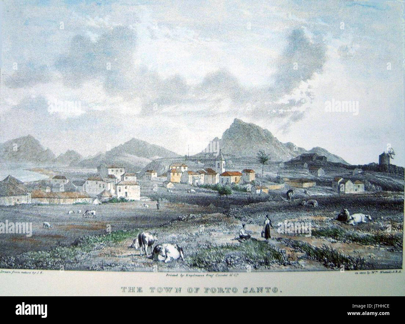 The Town of Porto Santo by James Bulwer (1825 Stock Photo - Alamy