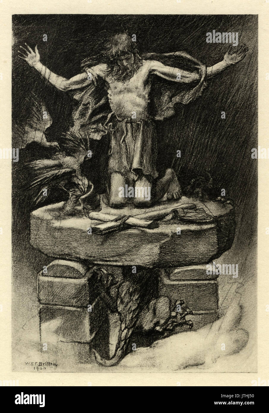 W.E.F. Britten Alfred, Lord Tennyson St. Simeon Stylites original scan ...