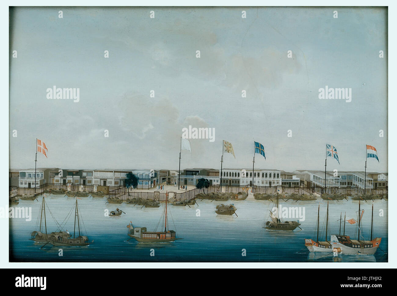 The Foreign Factories of Canton Stock Photo - Alamy