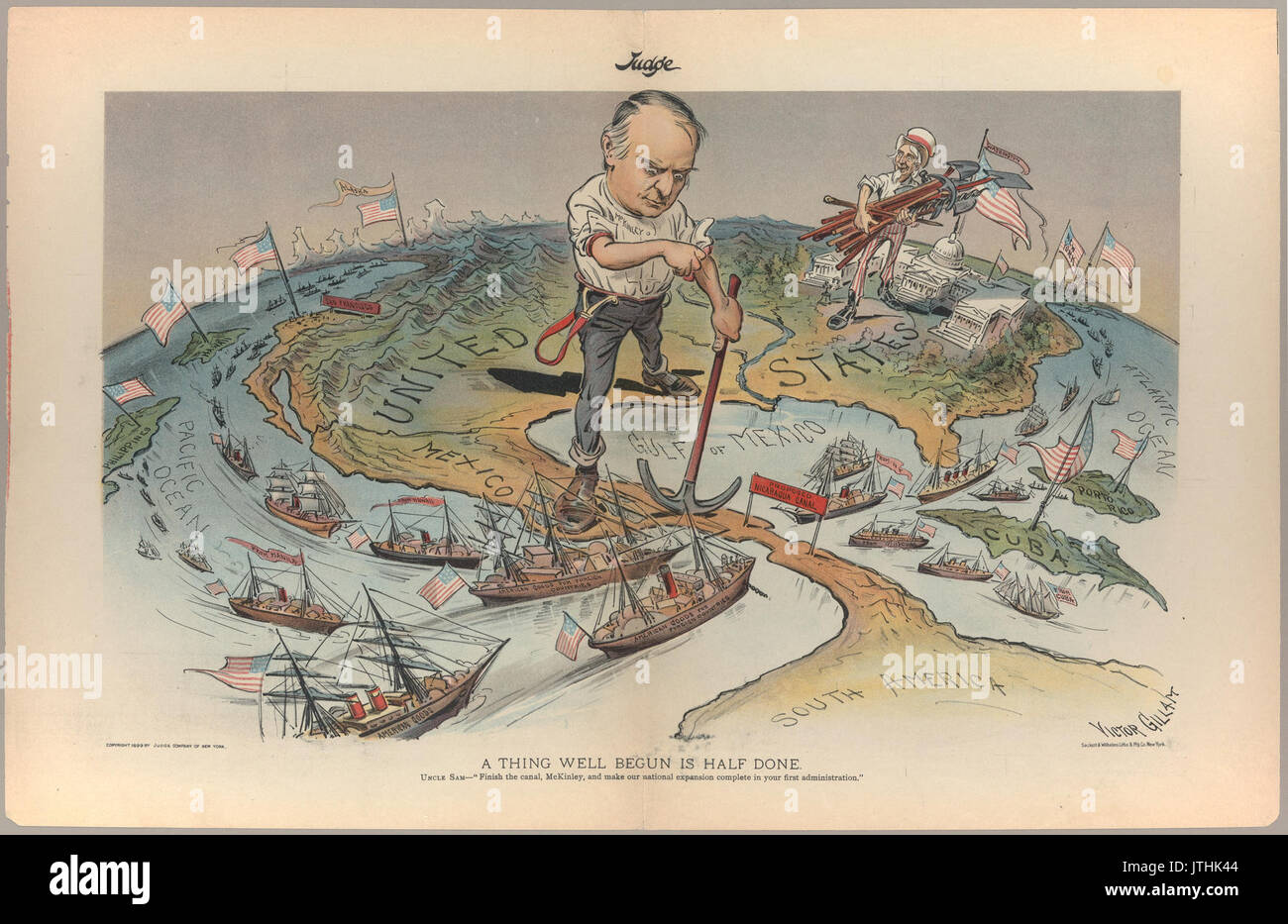 Victor Gillam A Thing Well Begun Is Half Done 1899 Cornell CUL PJM 1136 ...