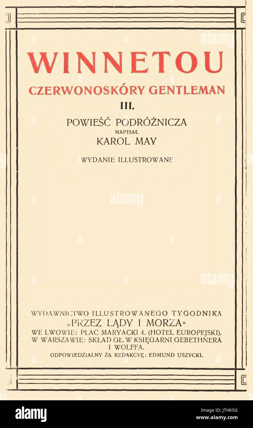 Winnetou book hi-res stock photography and images - Alamy