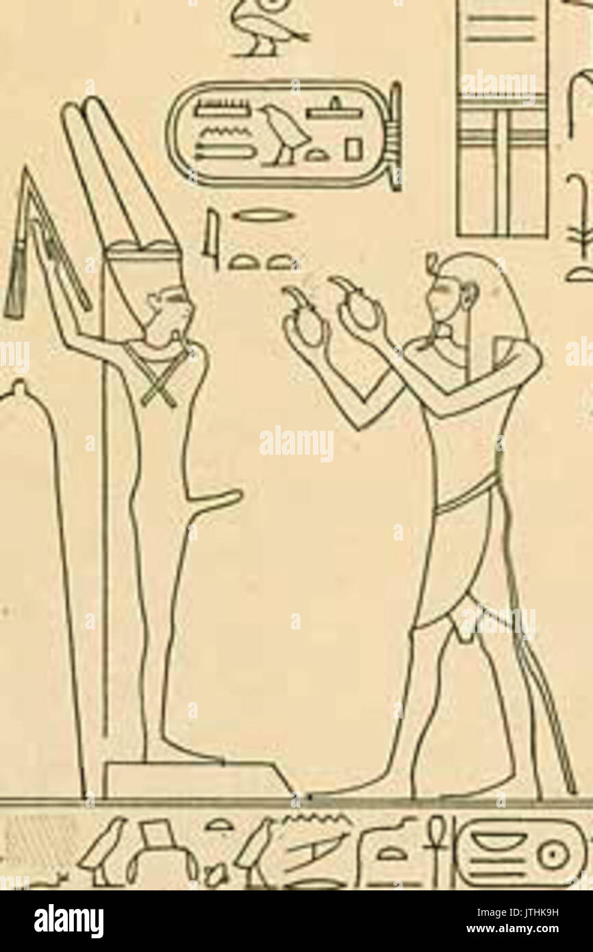 Relief Mentuhotep IV Lepsius Stock Photo - Alamy