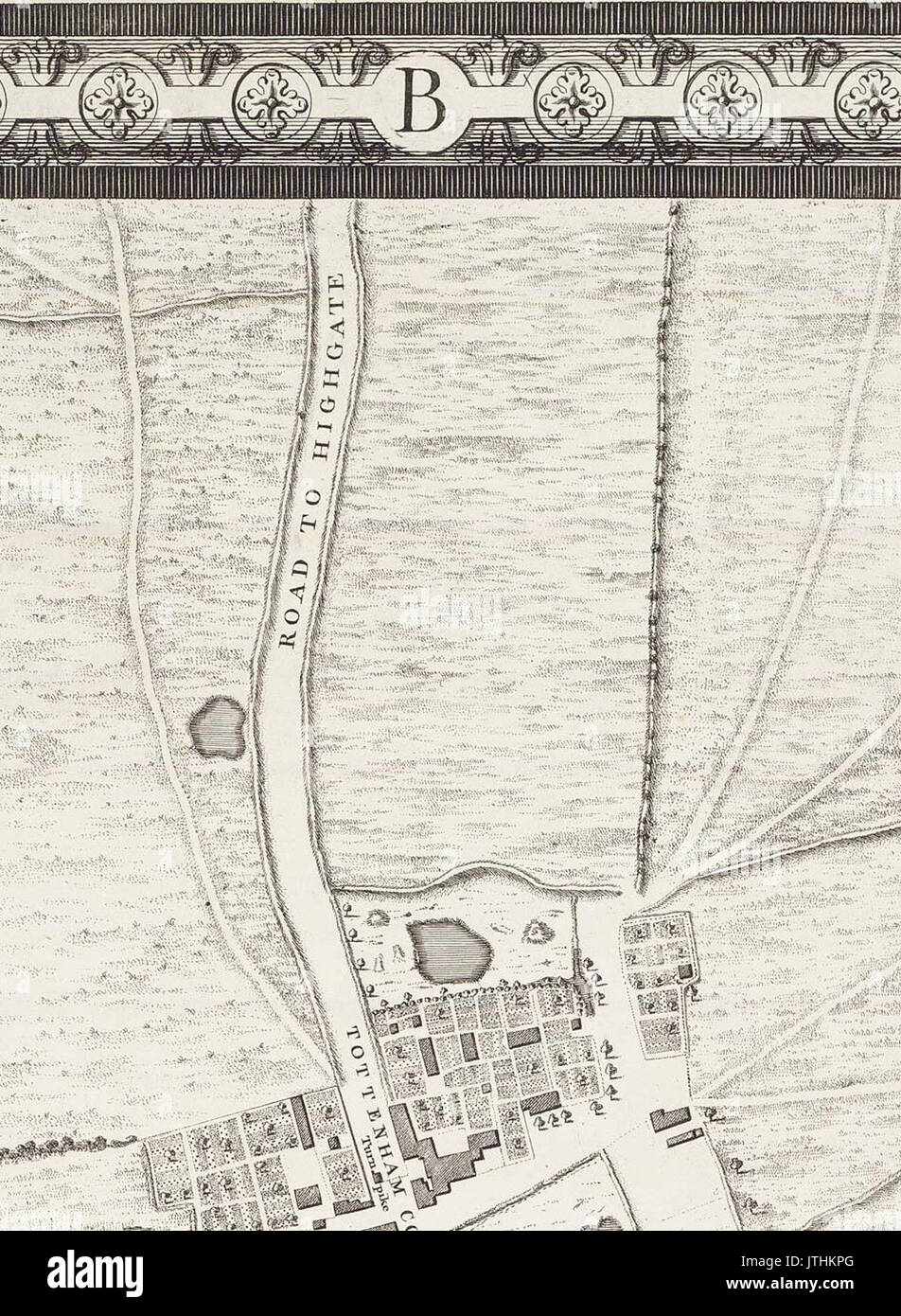 Rocque Map of London 1746 005 Stock Photo - Alamy