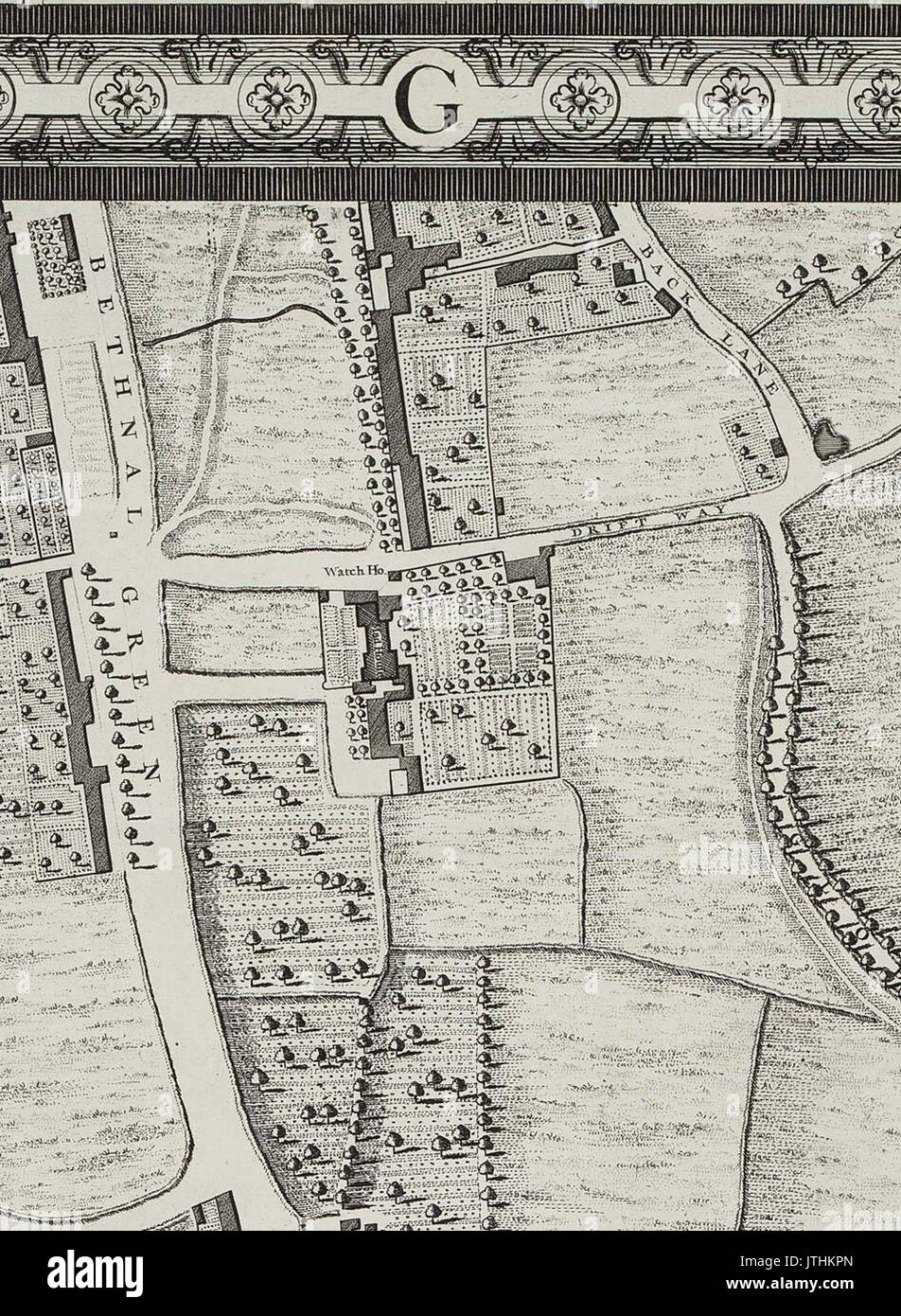 Rocque Map of London 1746 020 Stock Photo - Alamy