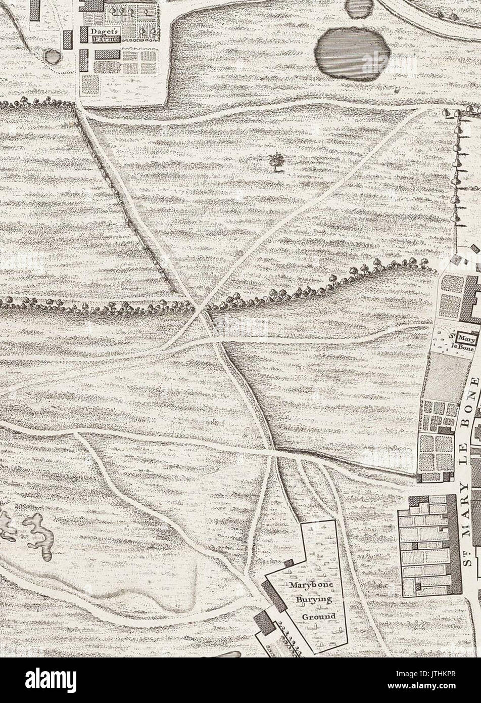 Rocque Map of London 1746 026 Stock Photo - Alamy