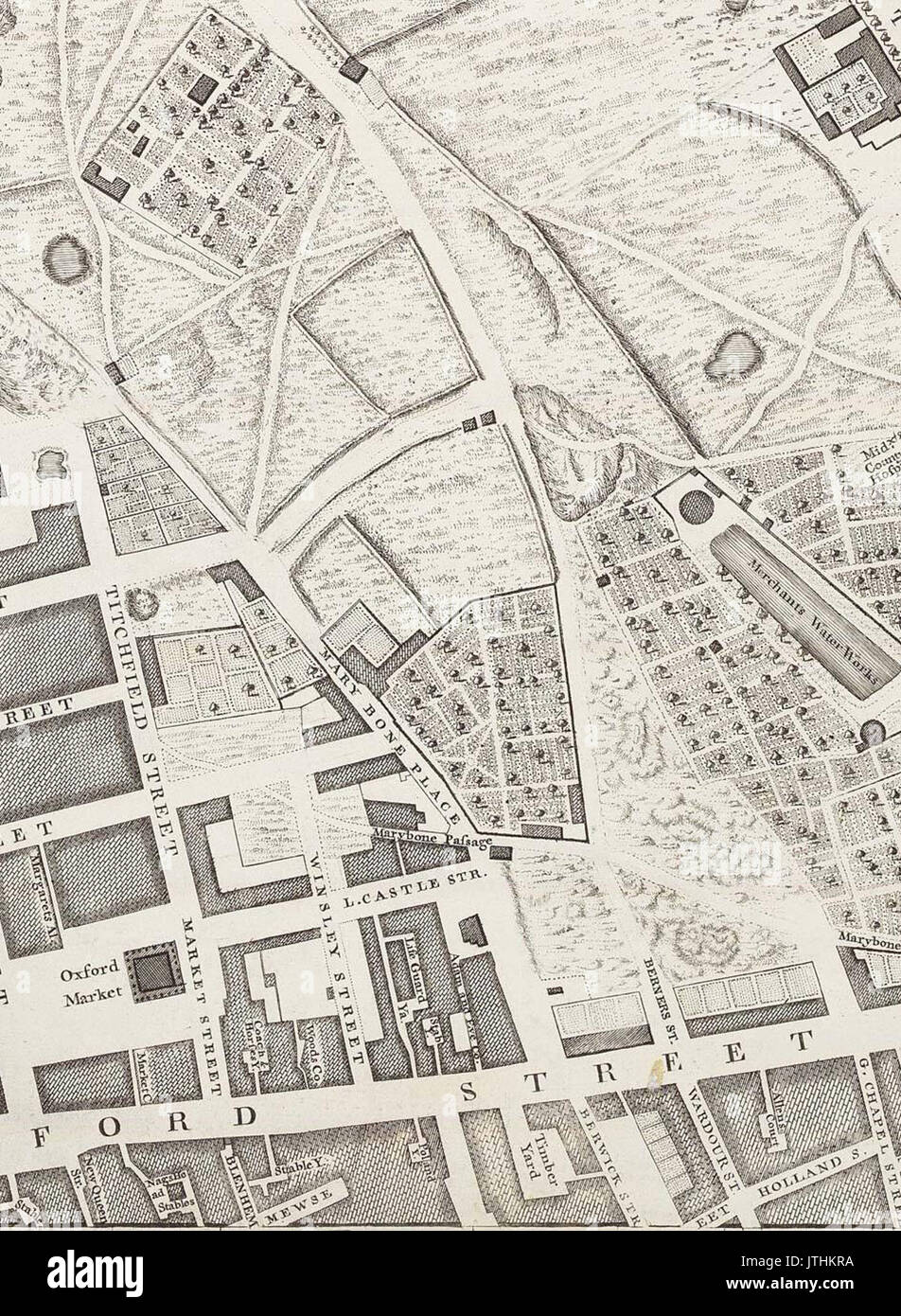 Rocque Map of London 1746 053 Stock Photo - Alamy