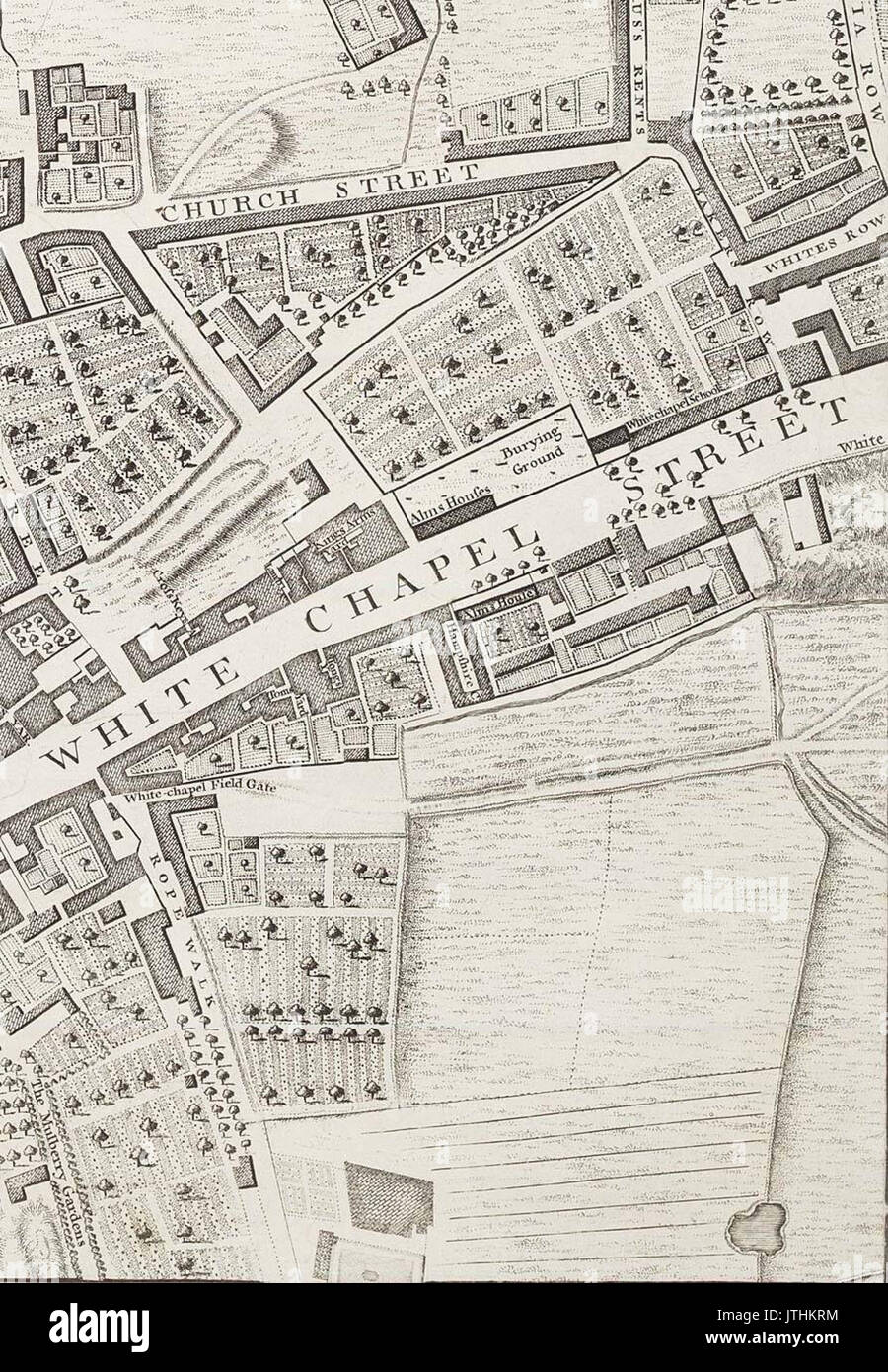 Rocque Map of London 1746 064 Stock Photo - Alamy