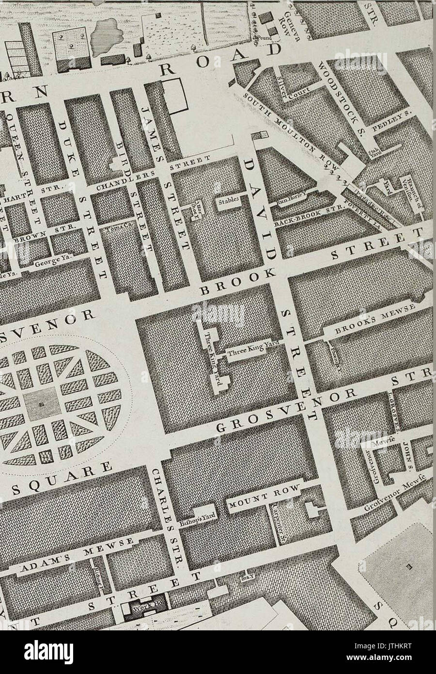 Rocque Map of London 1746 074 Stock Photo - Alamy