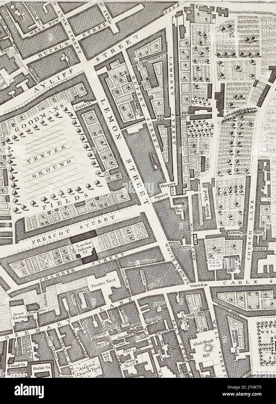 Rocque Map of London 1746 086 Stock Photo - Alamy