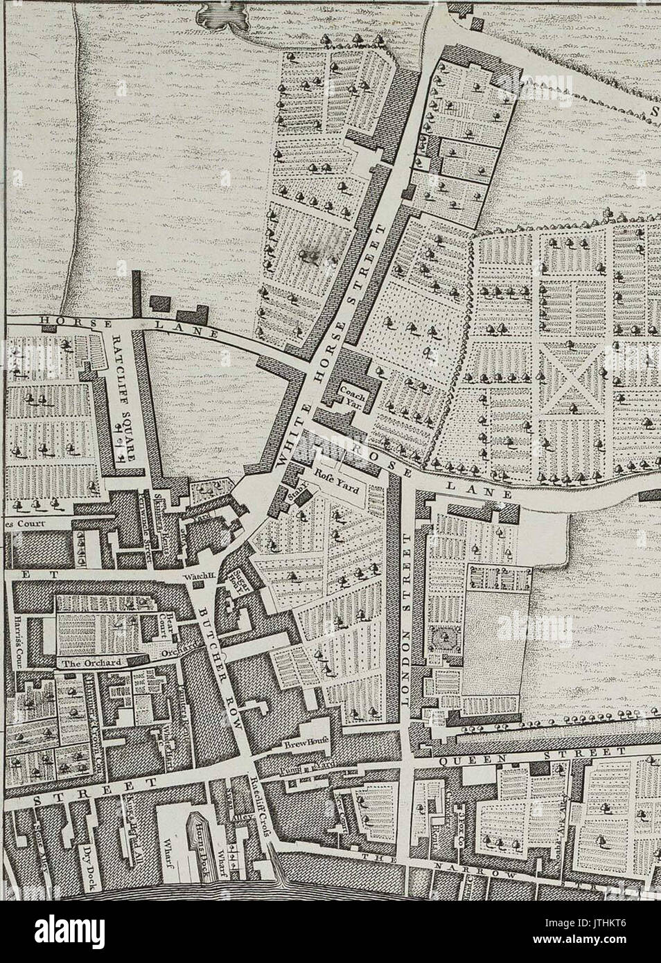 Rocque Map of London 1746 091 Stock Photo - Alamy