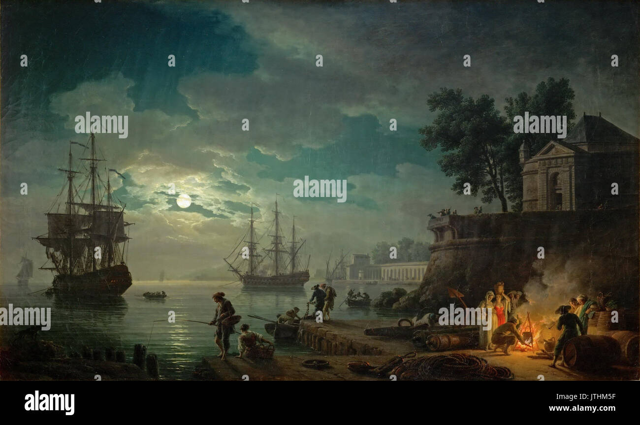 Claude joseph vernet moonlit hi-res stock photography and images - Alamy