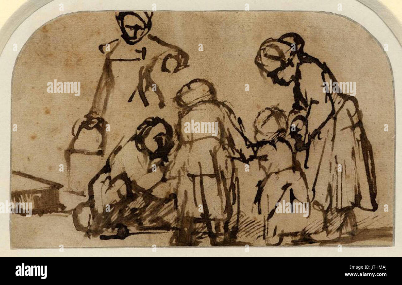 Rembrandt A Child Being Taught to Walk Stock Photo - Alamy