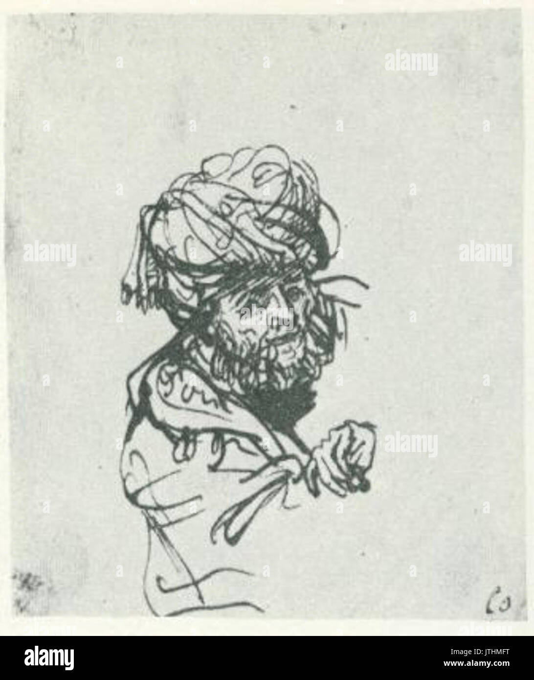 Rembrandt Head of an Oriental in a Turban Stock Photo - Alamy