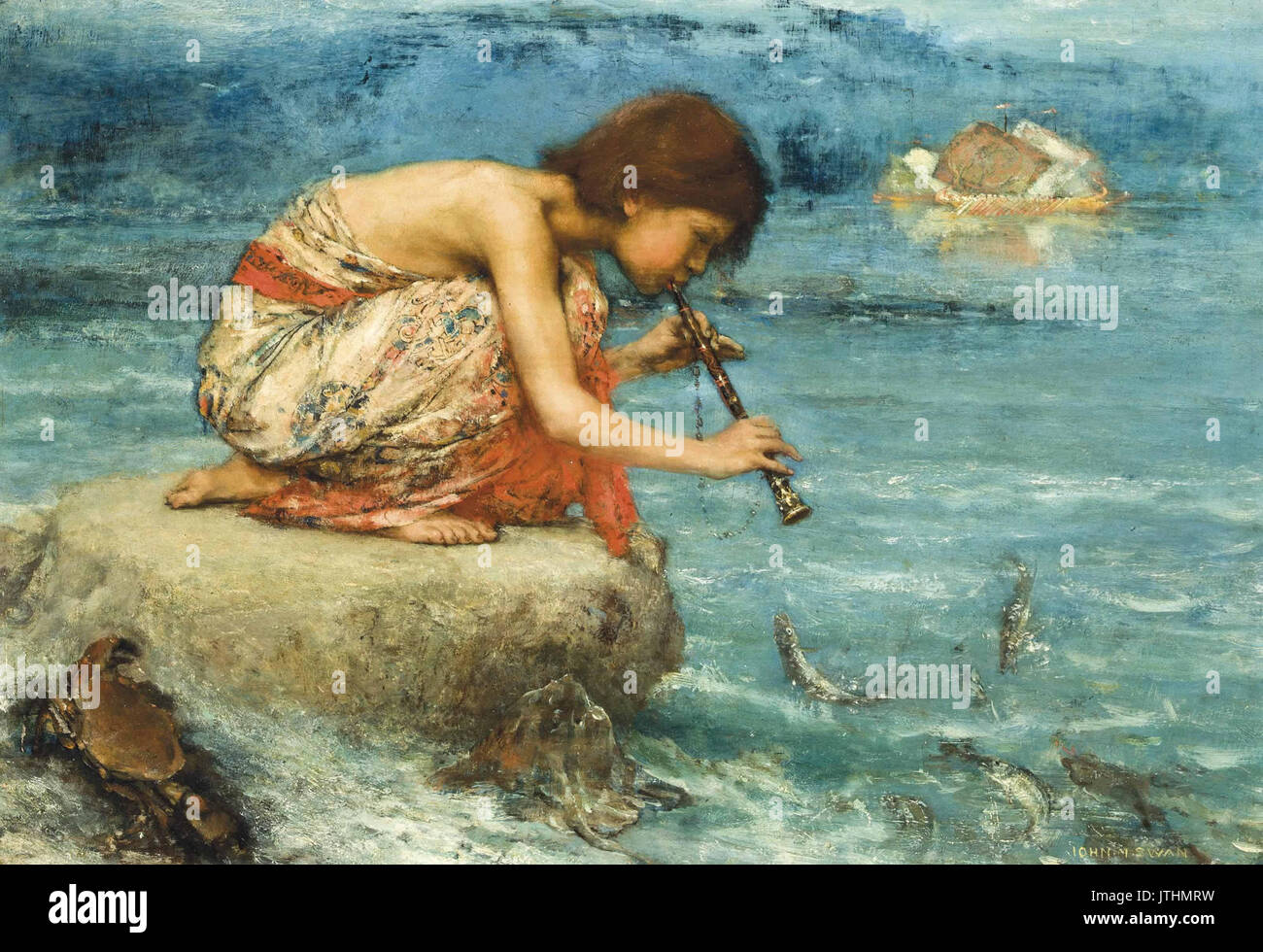 John Macallan Swan The piper Stock Photo - Alamy