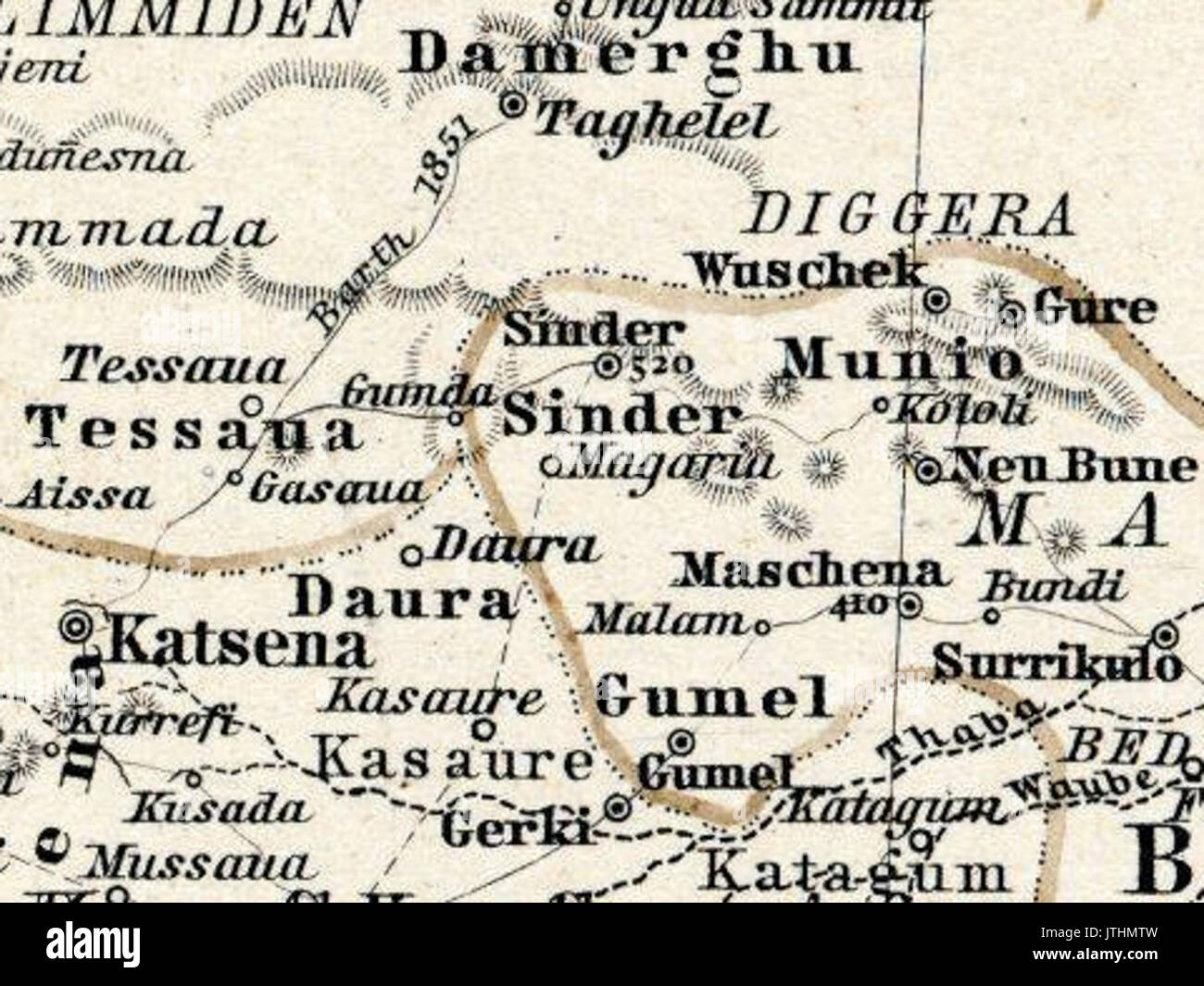 Stielers Handatlas 1891 68 Magaria Stock Photo - Alamy