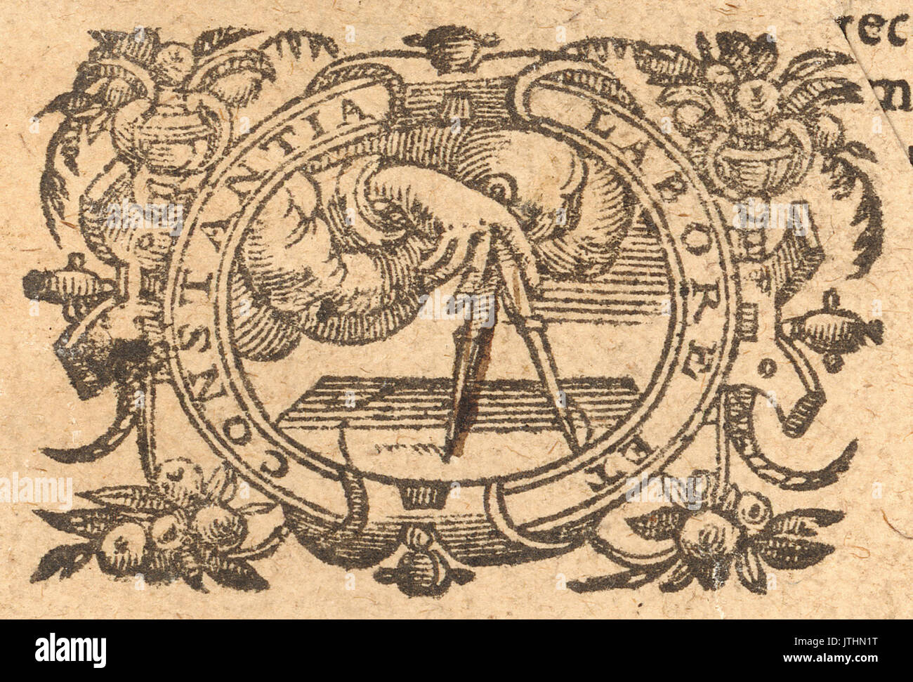 Plantin emblema from title page of Lucanus, De bello civili ed. Pulmann ...