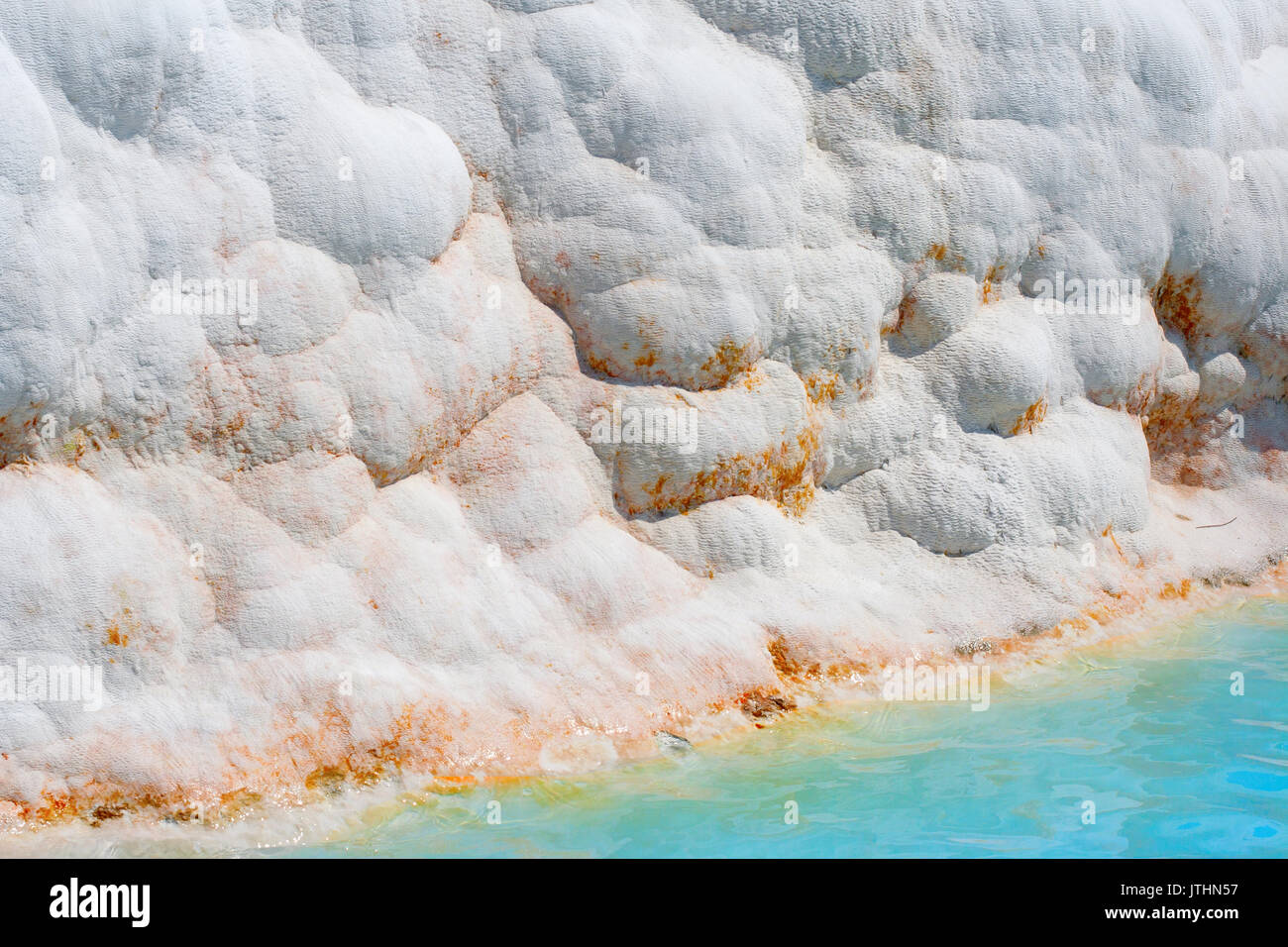 Mineral surface in Pamukkale, Turkey Stock Photo - Alamy