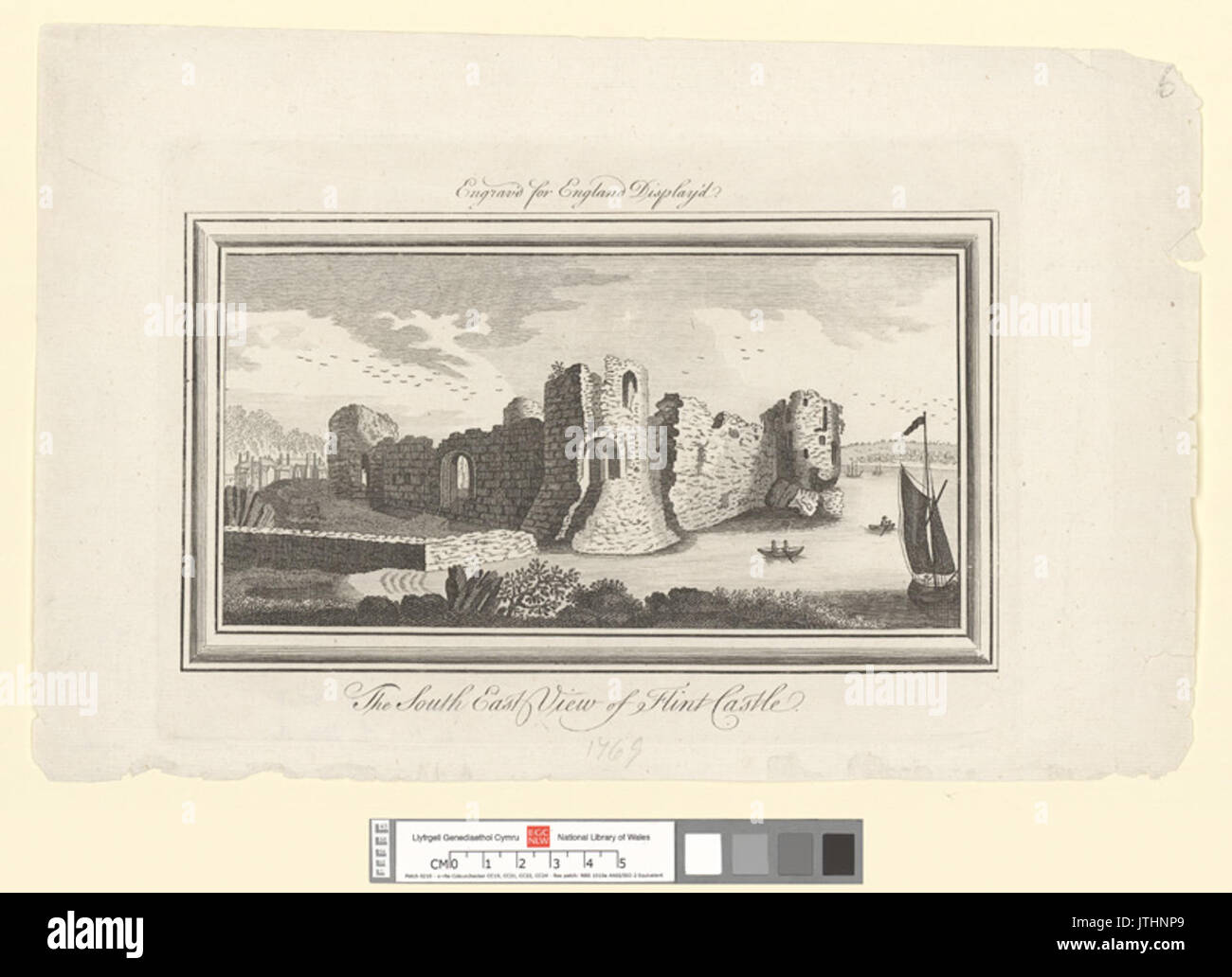 The south east view of Flint Castle Stock Photo - Alamy