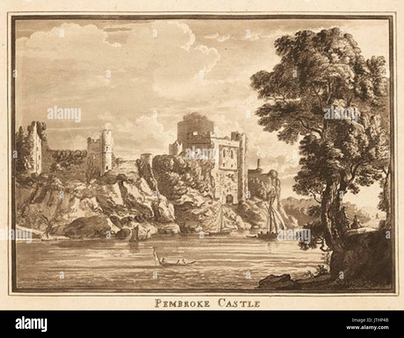 Pembroke castle drawing hi-res stock photography and images - Alamy