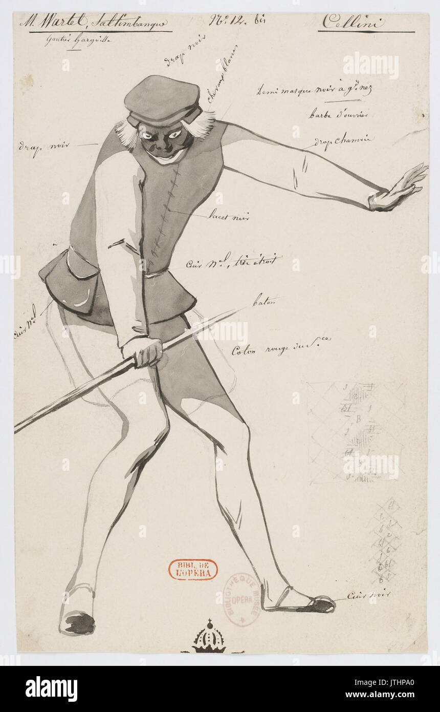 Paul Lormier Costumes for Hector Berlioz's Benvenuto Cellini (1838) No ...