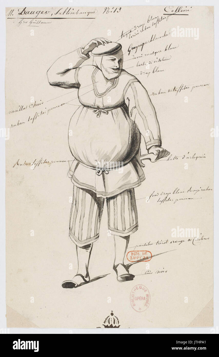 Paul Lormier Costumes for Hector Berlioz's Benvenuto Cellini (1838) No ...