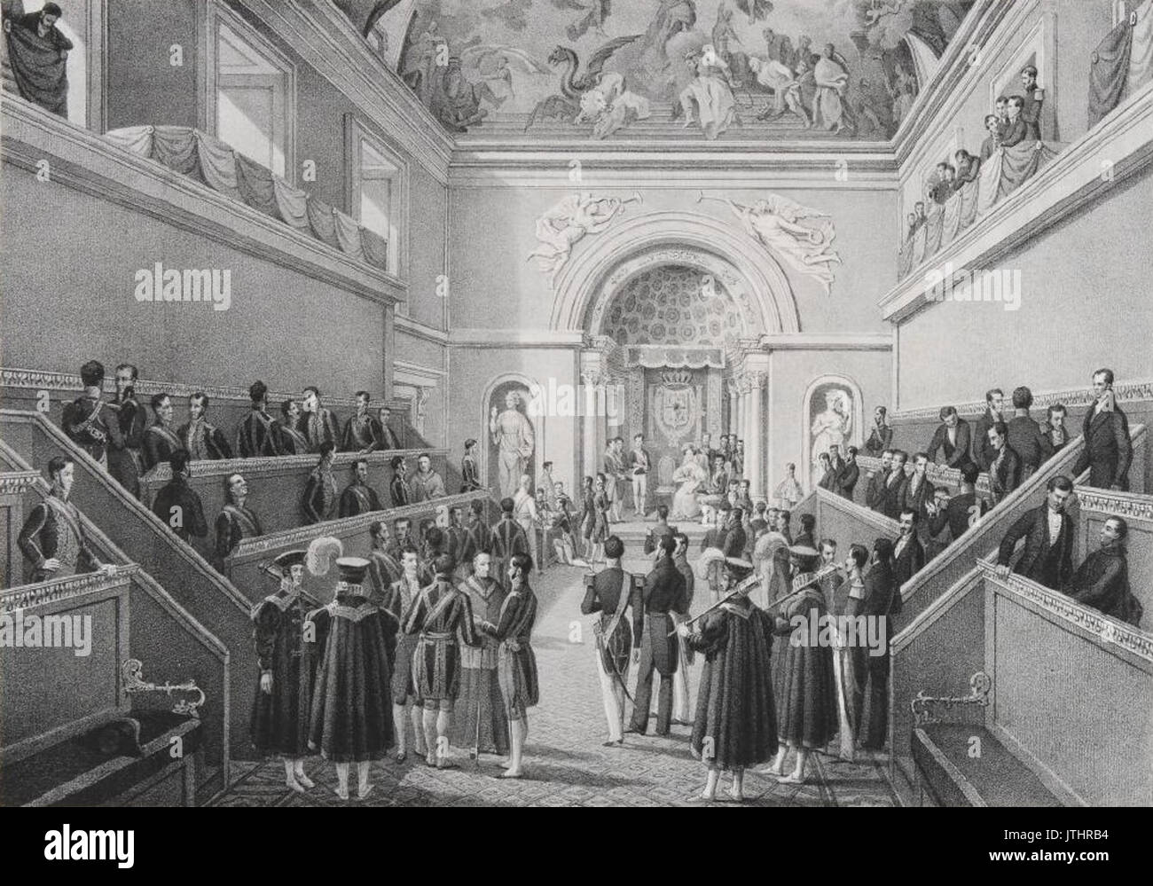 Spanish State opening of Parliament 1834 Stock Photo - Alamy