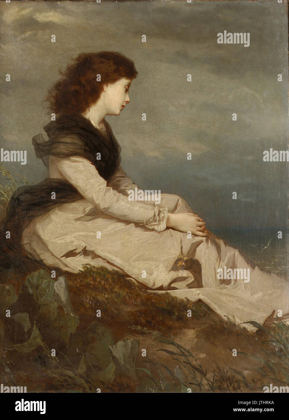 Wilhelm Amberg Distant thoughts Stock Photo - Alamy