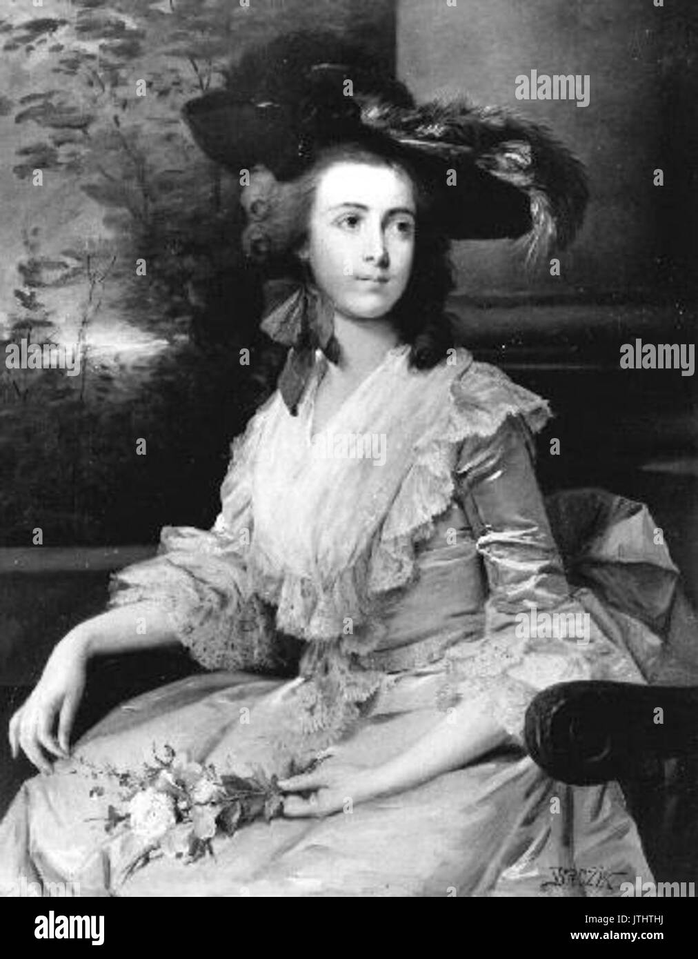 Vaclav Brozik 5. 3. 1851 15. 4. 1901 Dama s kvetinou Stock Photo - Alamy