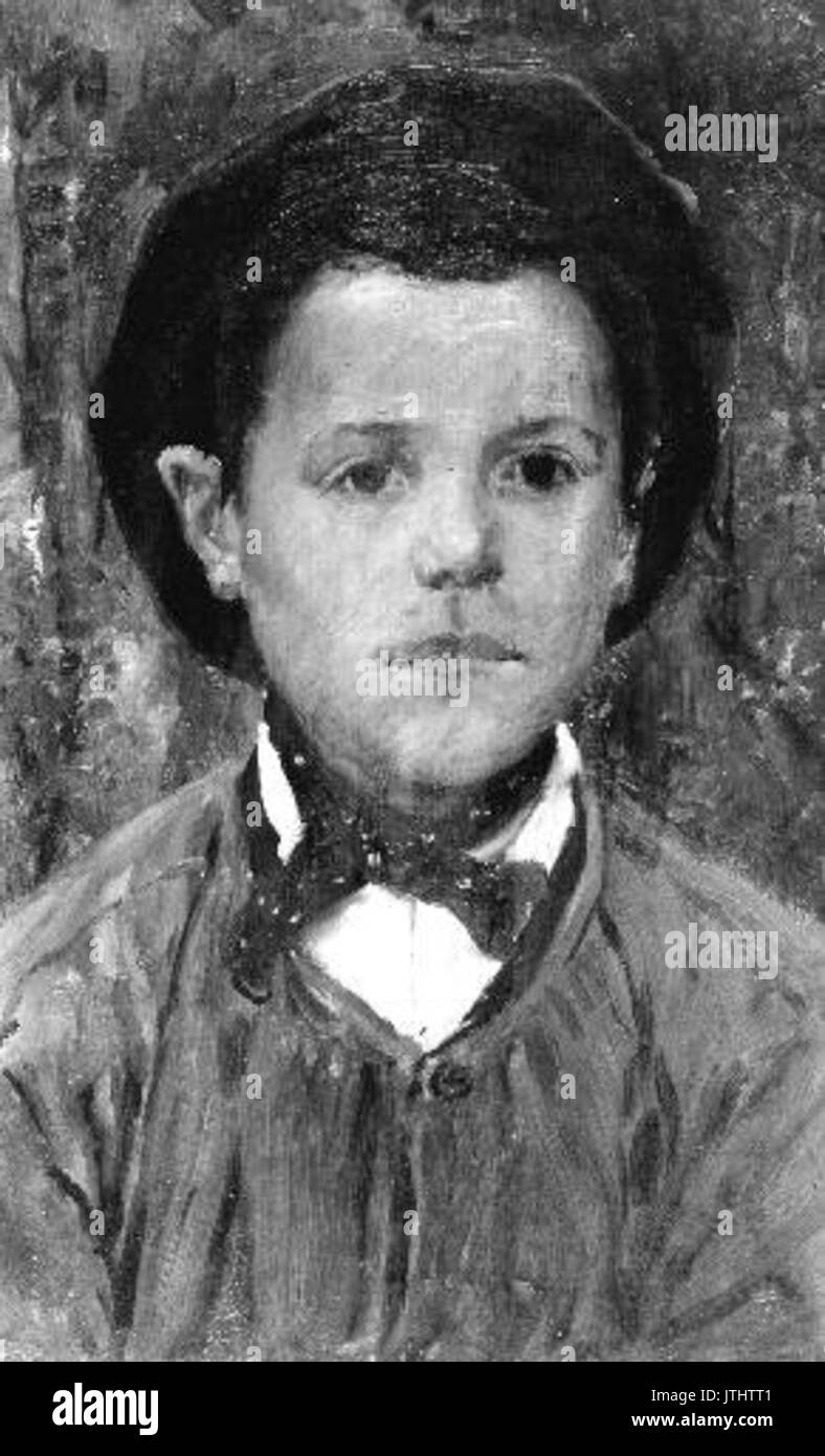 Vaclav Brozik 5. 3. 1851 15. 4. 1901 Hlava chlapce Stock Photo - Alamy