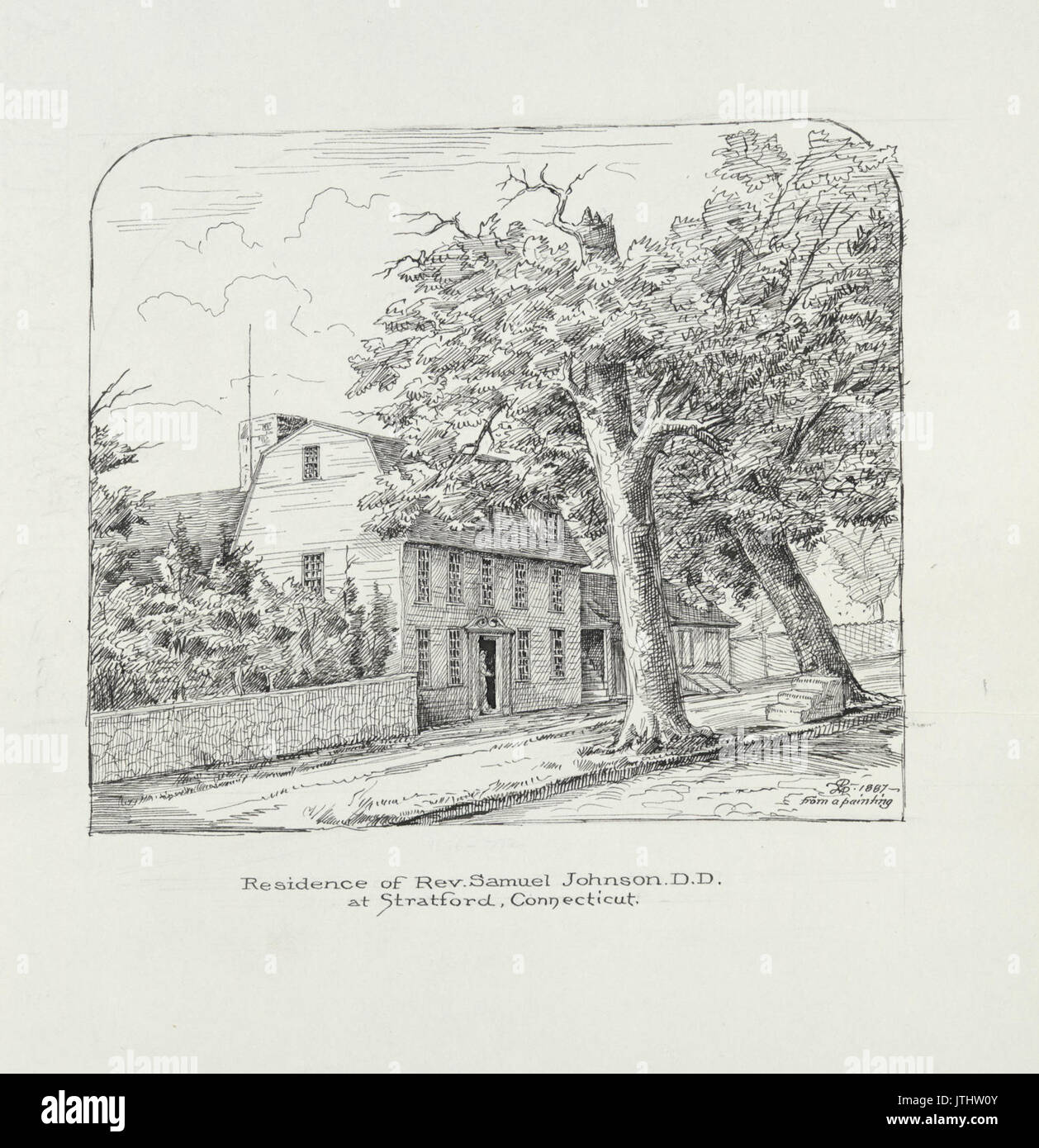 Residence of Rev. Samuel Johnson D.D. at Stratford, Connecticut (NYPL ...