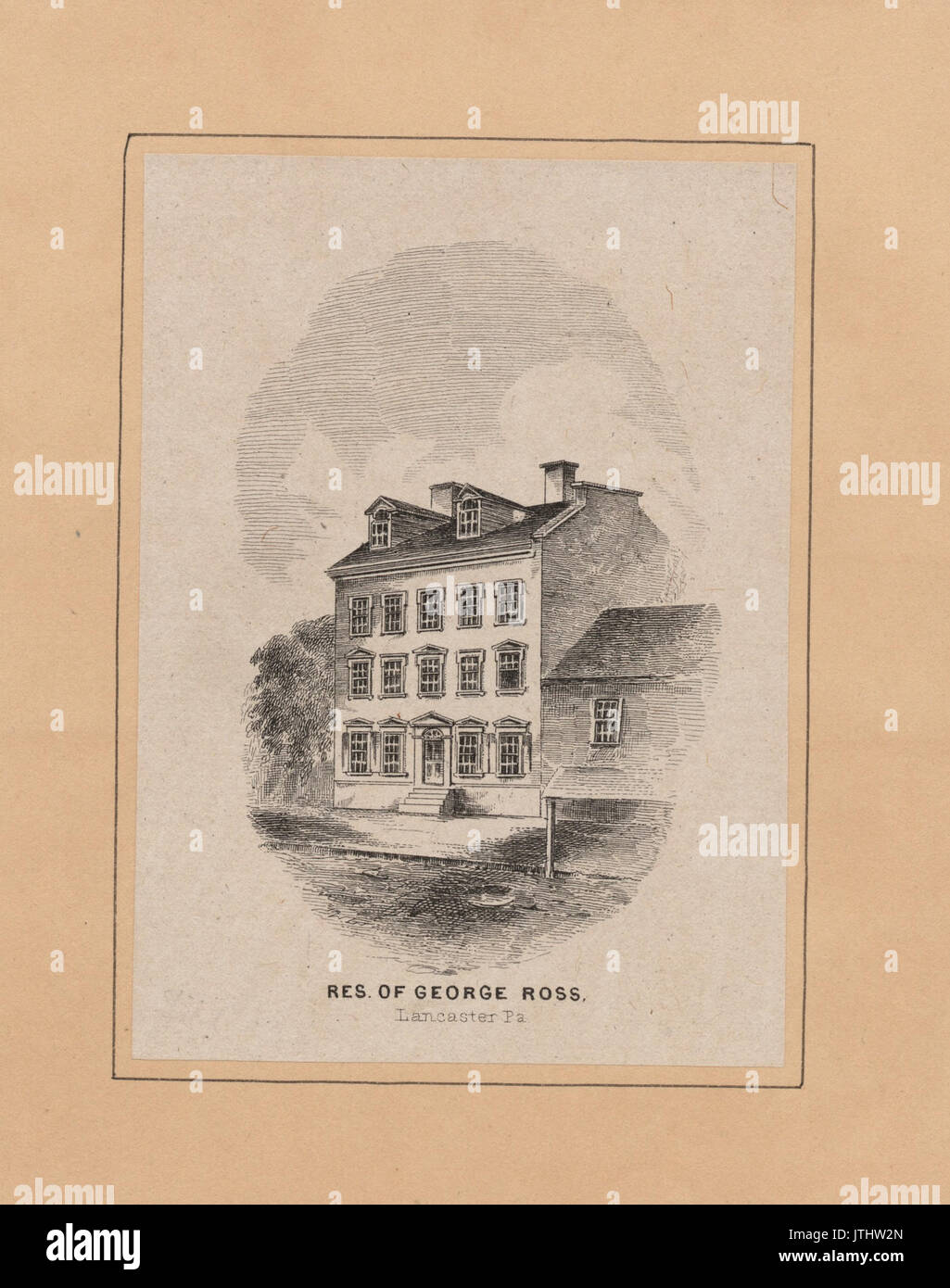 Res(idence) of George Ross, Lancaster, Pa (NYPL b12349196 420234 Stock ...