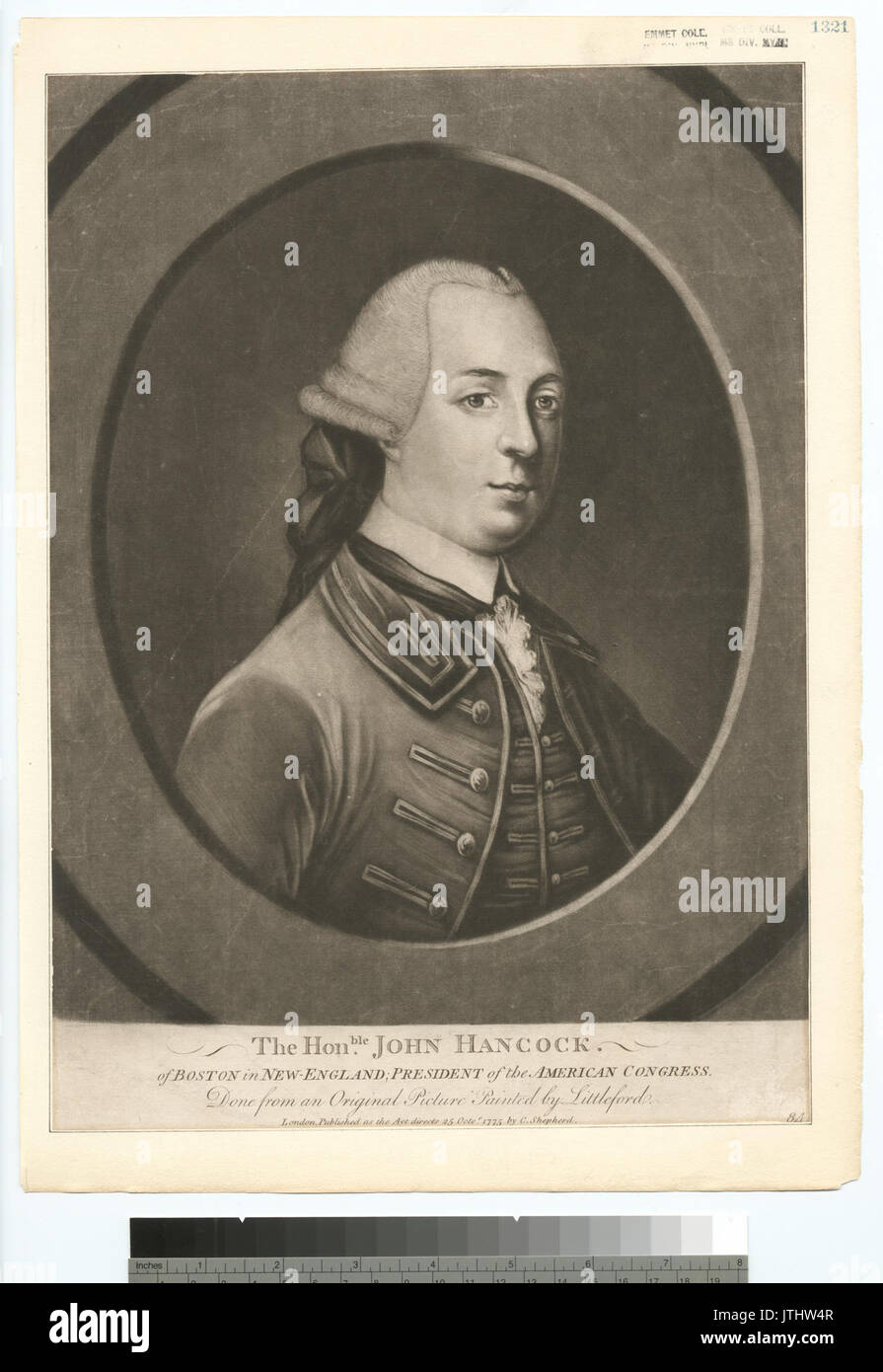 The Honble. John Hancock of Boston in New England, president of the ...