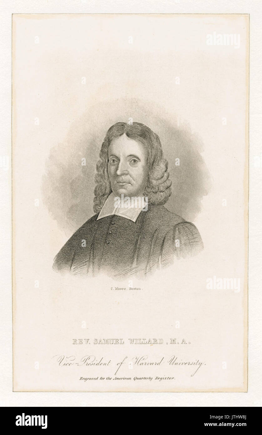 Rev. Samuel Willard, M.A., vice president of Harvard University (NYPL ...