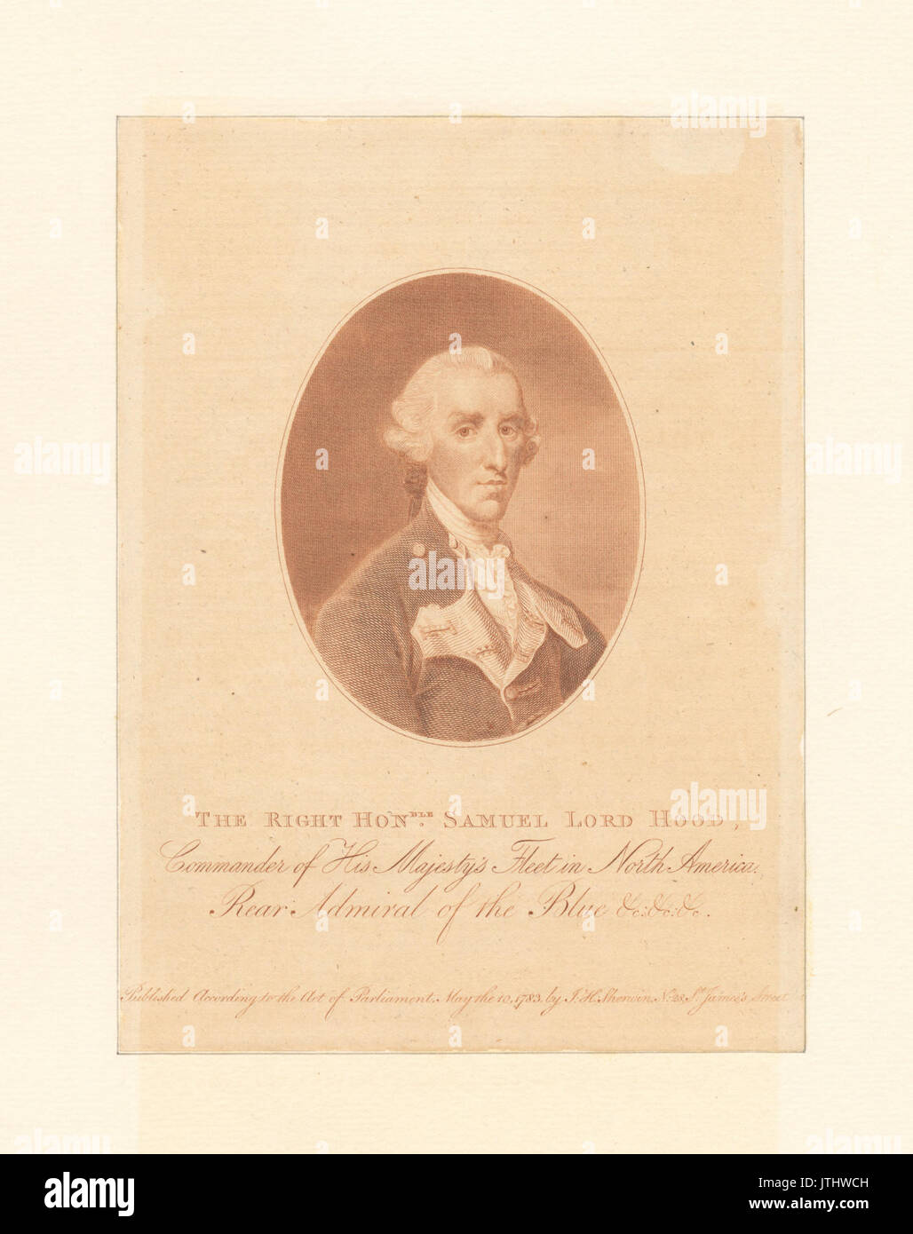 The Right Honorable Samuel Lord Hood, Commander of His Majesty's Fleet ...