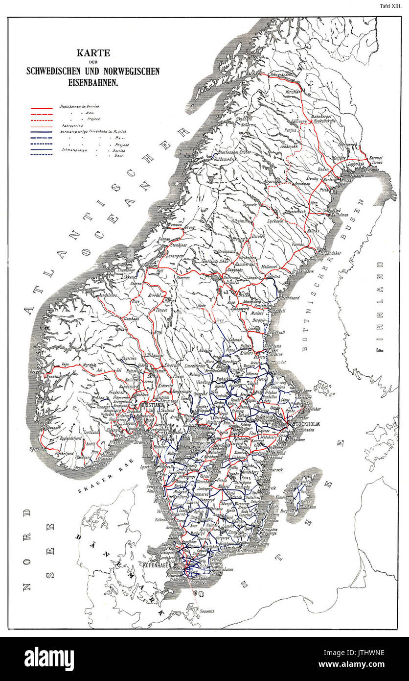 Railway map of sweden hi-res stock photography and images - Alamy