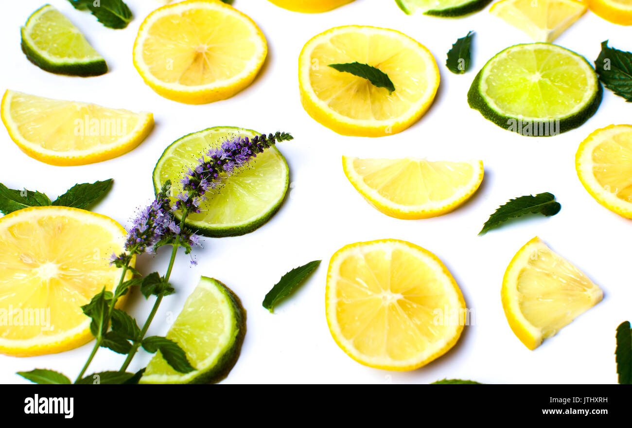 Fresh mint leaves isolated on white background Stock Photo - Alamy