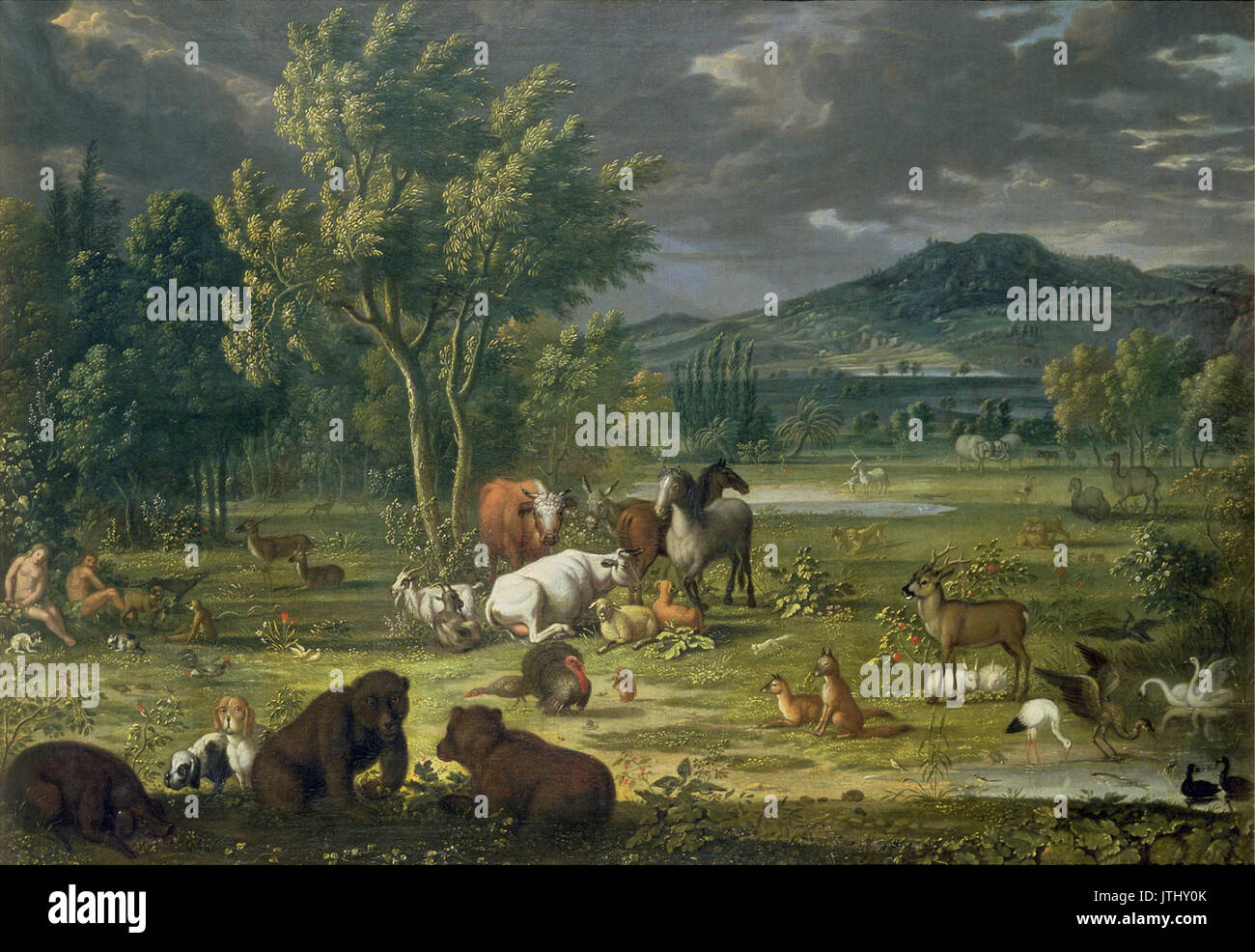 Johann Wenzel Peter Adam and Eve in Paradise Stock Photo - Alamy