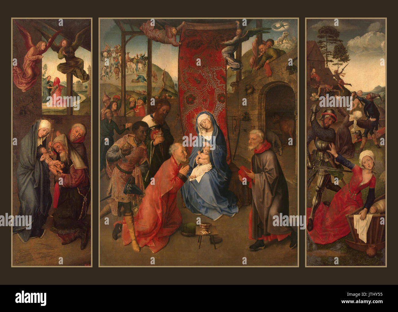 The Adoration of the Magi triptych by Hugo van der Goes, Hermitage Stock Photo - Alamy