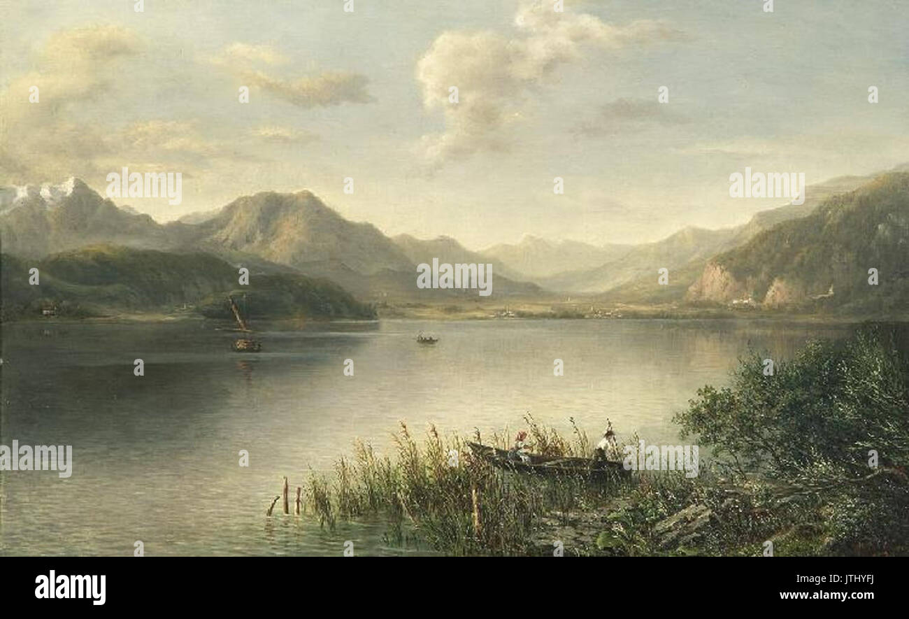 Wilhelm Erhardt Alpiner See 1879 Stock Photo - Alamy