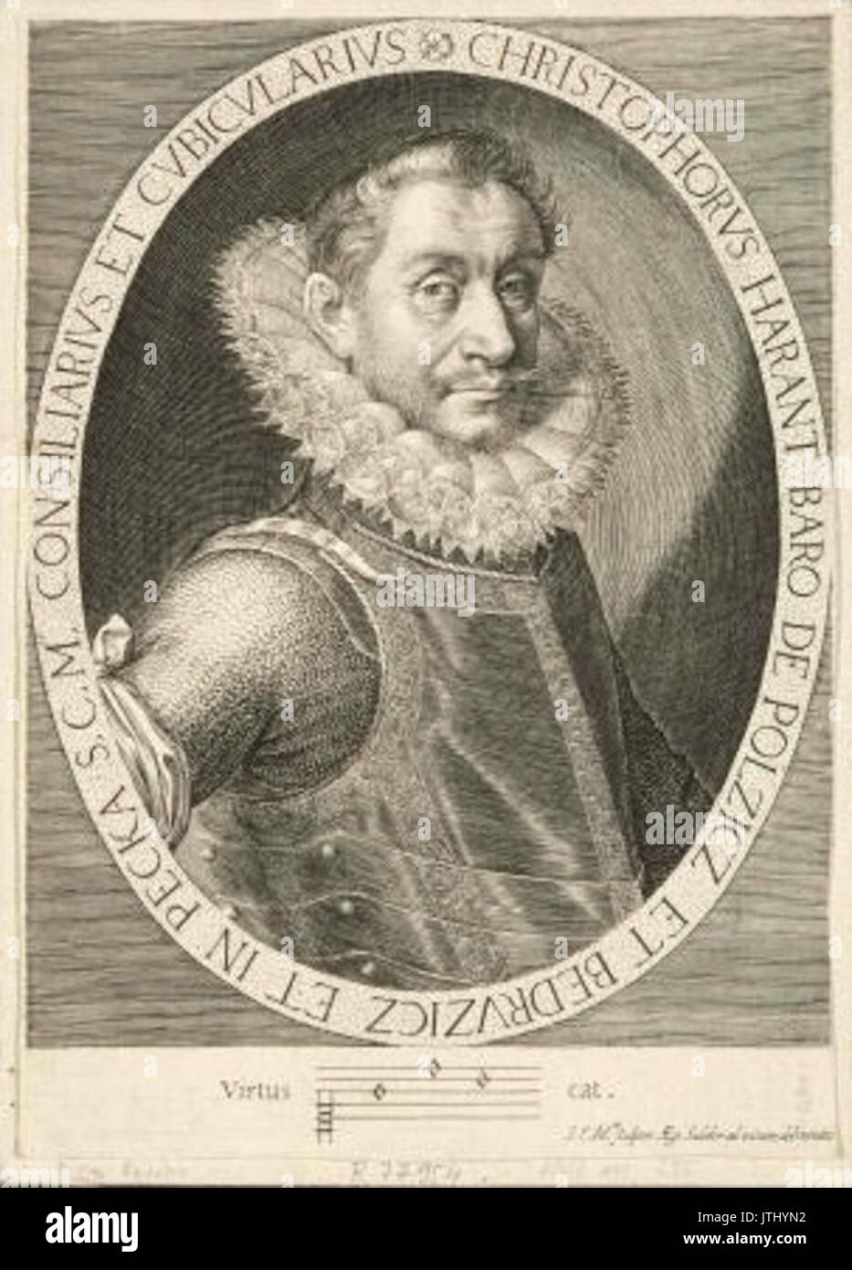 Rytec Aegidius Sadeler kolem 1570 1625 Krystof Harant z Polzic a Bezdruzic Stock Photo - Alamy