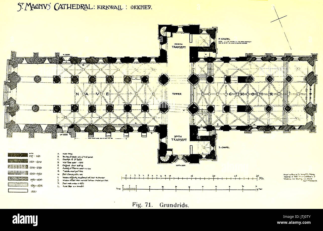 St Magnus Cathedral plan view Stock Photo - Alamy