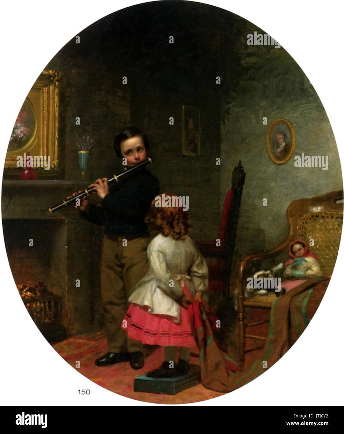 Seymour Joseph Guy The Young Flautist Stock Photo - Alamy