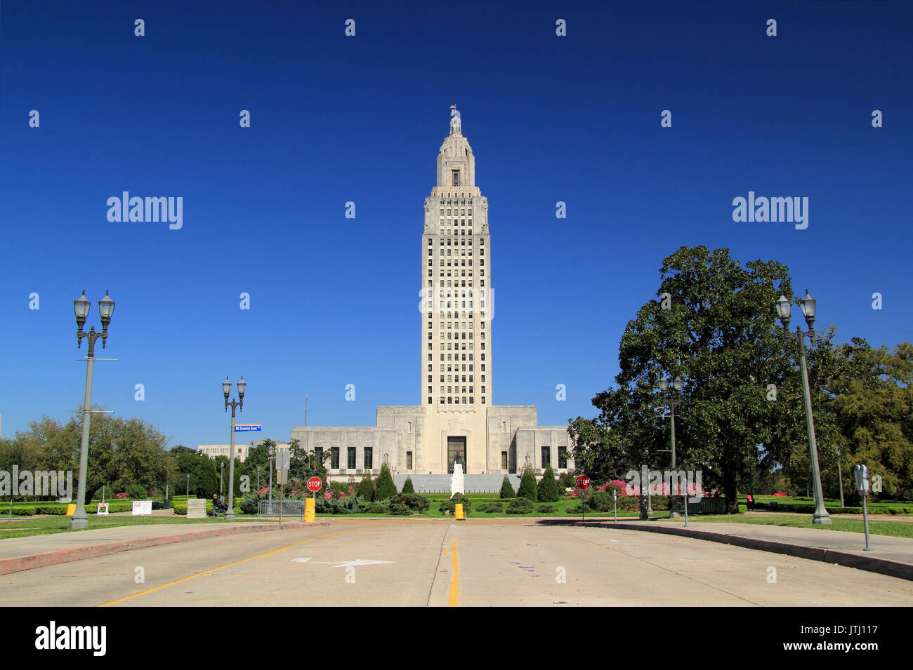 The art deco style state capitol building represents one of the more ...